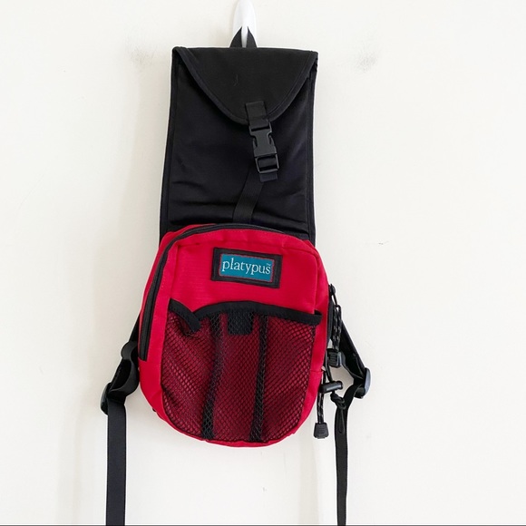 platypus | Bags | Vintage Platypus Black Red Sport Hydration Backpack ...
